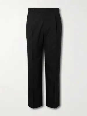 STOFFA Straight-leg Pleated Wool Trousers