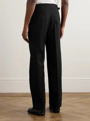 STOFFA Straight-leg Pleated Wool Trousers