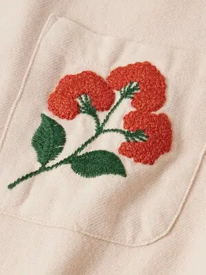 Portuguese Flannel Embroidered Organic Cotton-flannel Shirt