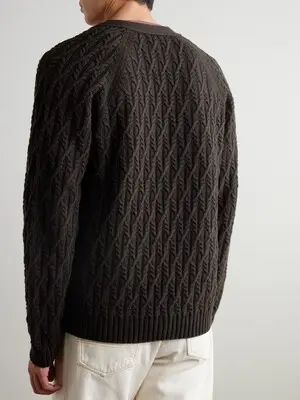 Mr P. Cable-knit Wool Cardigan