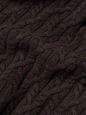 Mr P. Cable-knit Wool Scarf