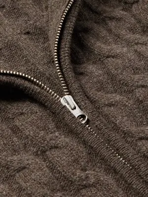 MFPEN Editor Cable-knit Wool Zip-up Cardigan