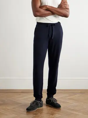 ALLUDE Tapered Wool And Cashmere-blend Sweatpants