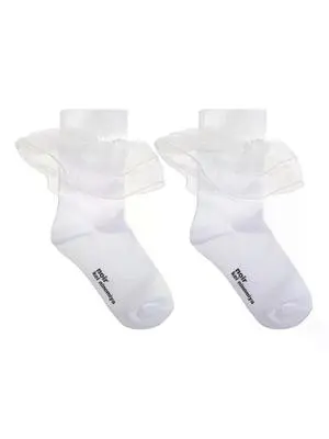 Noir Kei Ninomiya Ruffled Ankle Socks - White