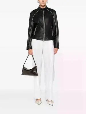 Emporio Armani Leather Zip-front Jacket