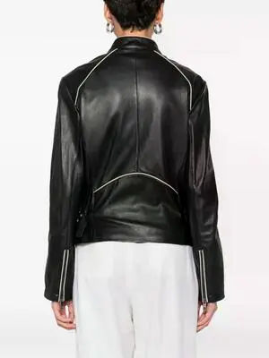 Emporio Armani Leather Zip-front Jacket