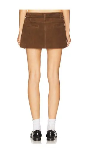 LAMARQUE X Revolve Amara Suede Mini Skirt - Brown
