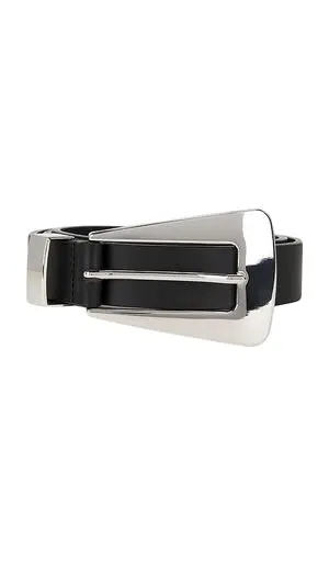 LAMARQUE Brooklyn Leather Belt - Black