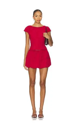 Amanda Uprichard Pinto Top - Red