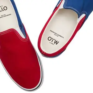 VANS X Engineered Garments Classic Slip-on 98 Sneaker - Red/navy