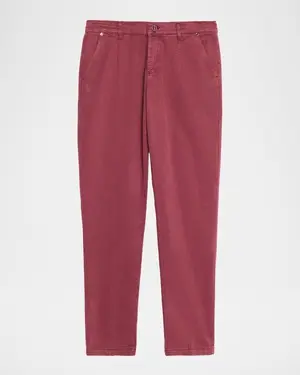 Kiton Straight Fit Flat-front Pants - Red