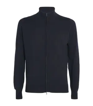 John Smedley Extra Fine Merino Wool Claygate Zip-up Sweater