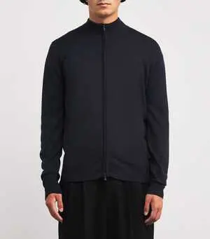 John Smedley Extra Fine Merino Wool Claygate Zip-up Sweater