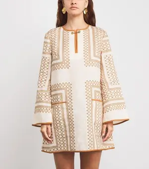 Zimmermann Linen Tunic Mini Dress