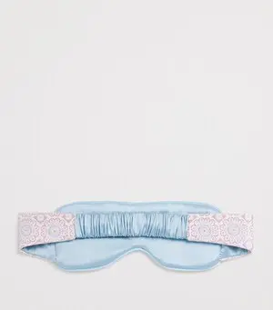 DANIEL HANSON Silk Daisy Medallion Jacquard Eye Mask