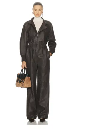 Ralph Lauren Vaughn Jumpsuit - Chocolate Brown