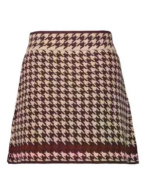 Cara Cara Lynne Houndstooth Pocket Skirt - Neutrals