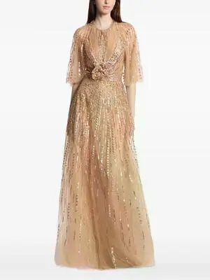 Elie Saab Beaded Embroidered Cape