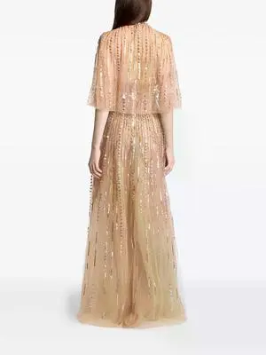 Elie Saab Beaded Embroidered Cape