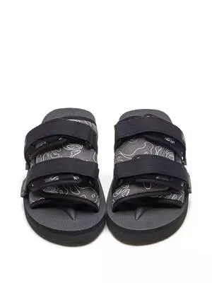Suicoke Triple-strap Patterned Sandals