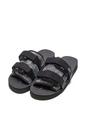 Suicoke Triple-strap Patterned Sandals