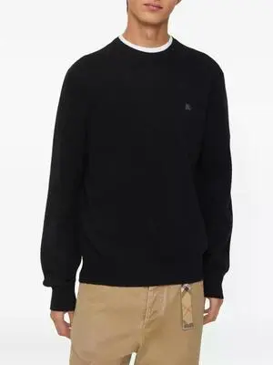 Burberry Logo Wool Sweater - Black
