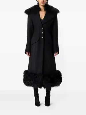 Blumarine Faux-fur-trimmed Coat