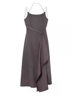 Sunnei Draped Tie-back Midi Dress