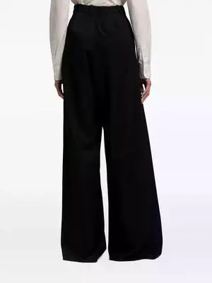 Ralph Lauren Pleated Wide-leg Trousers - Black