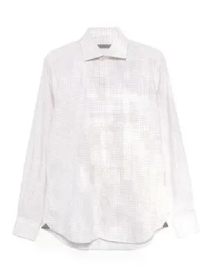 Corneliani Check-print Long-sleeved Shirt