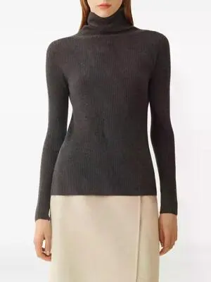 Fabiana Filippi Ribbed Turtleneck Sweater - Grey