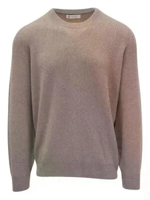 Brunello Cucinelli Ribbed-knit Cashmere Sweater - Brown