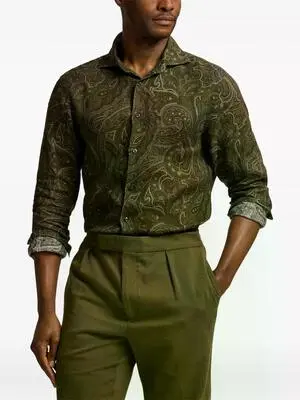 Ralph Lauren Purple Label Paisley-print Long-sleeved Shirt