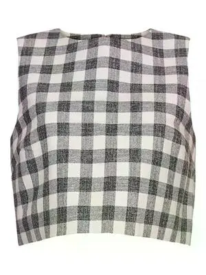 Cara Cara Check-pattern Sleeveless Top