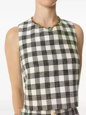 Cara Cara Check-pattern Sleeveless Top