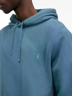 ALLSAINTS Raven Logo-embroidered Hoodie - Blue