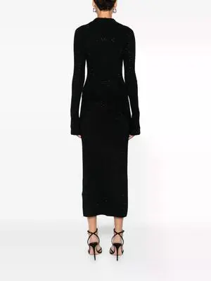 Patrizia Pepe Embellished Button-front Midi Dress