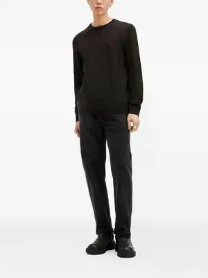 ALLSAINTS Embroidered Logo Crew-neck Sweater - Brown