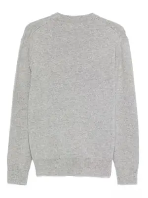 LARDINI Ribbed Crew-neck Sweater - Grey
