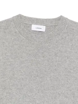 LARDINI Ribbed Crew-neck Sweater - Grey
