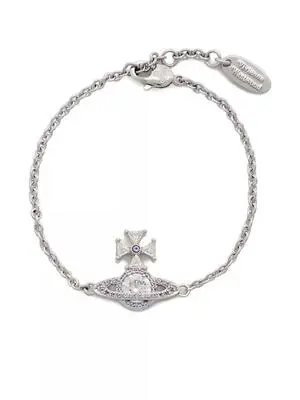 VIVIENNE WESTWOOD Mayfair Rhinestone Bracelet - Silver