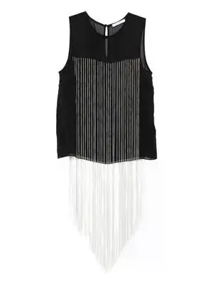 Patrizia Pepe Sheer-panel Fringed Top