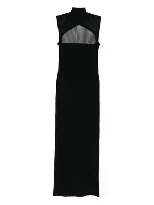 Patrizia Pepe Ribbed High-neck Dress