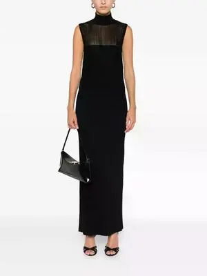 Patrizia Pepe Ribbed High-neck Dress