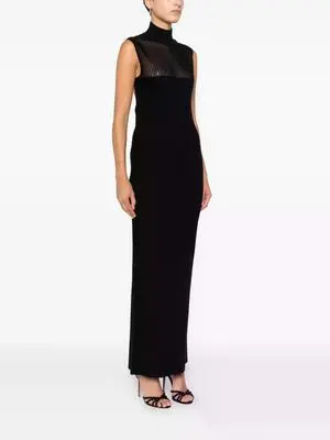 Patrizia Pepe Ribbed High-neck Dress