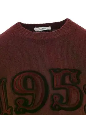 Max Mara Long-sleeve Embroidered Sweater - Red