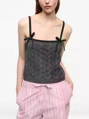 GANNI Cable-knit Sleeveless Top