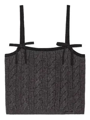 GANNI Cable-knit Sleeveless Top
