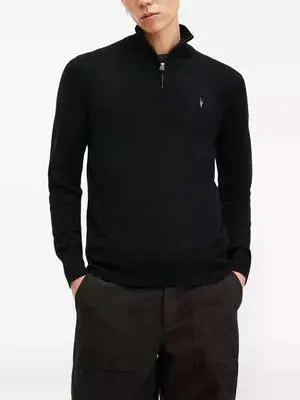ALLSAINTS Killburn Half-zip High-neck Sweater - Black