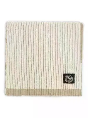 Stone Island Logo-patch Scarf - Neutrals